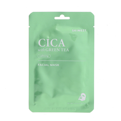 Маска тканевая для лица SKIN627 Cica with Green Tea Calming Facial Mask ...
